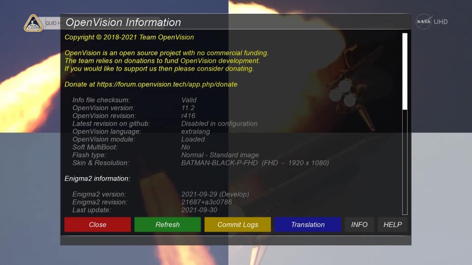 BACK UP OPENVISION DUO 4K SE